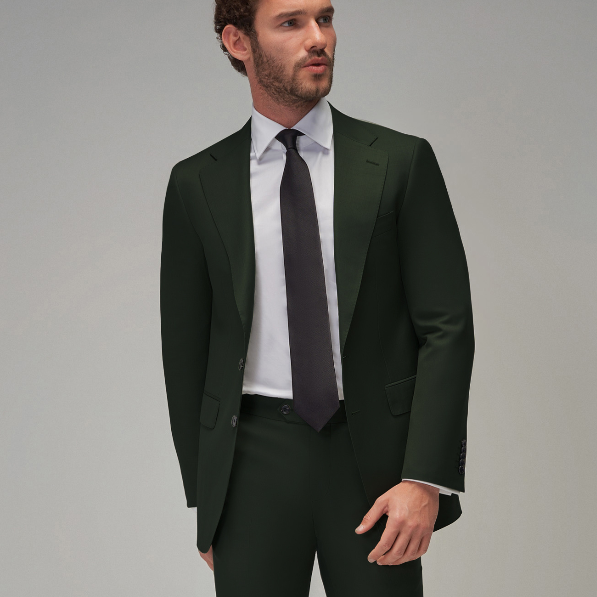 Green Pure Wool S120s Suit - Tailored Fit – Brent Wilson