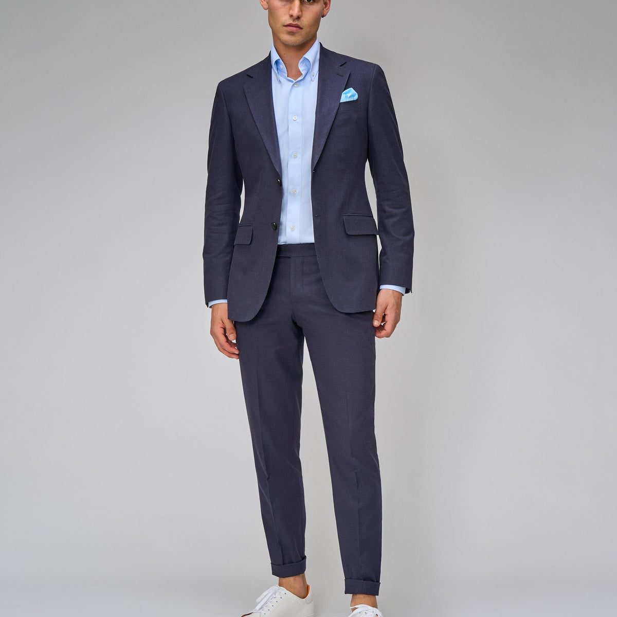 Buy Navy Linen & Cotton Suits | Tailored Suits | Brent Wilson